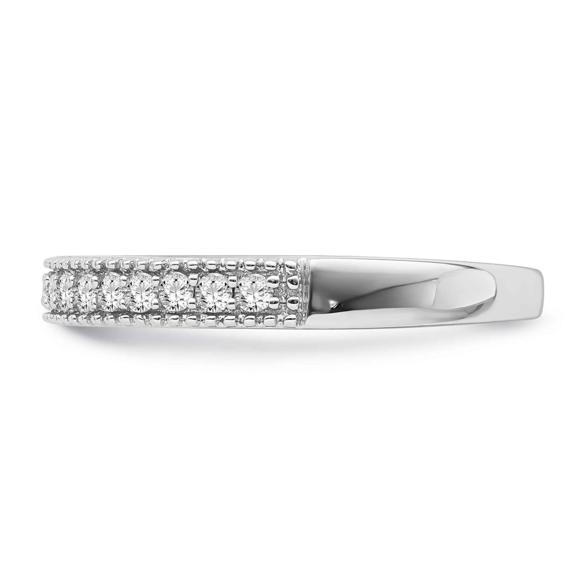 10K White Gold Diamond Ring (1/6 cttw, I-J Color, I2 Clarity), Size 7