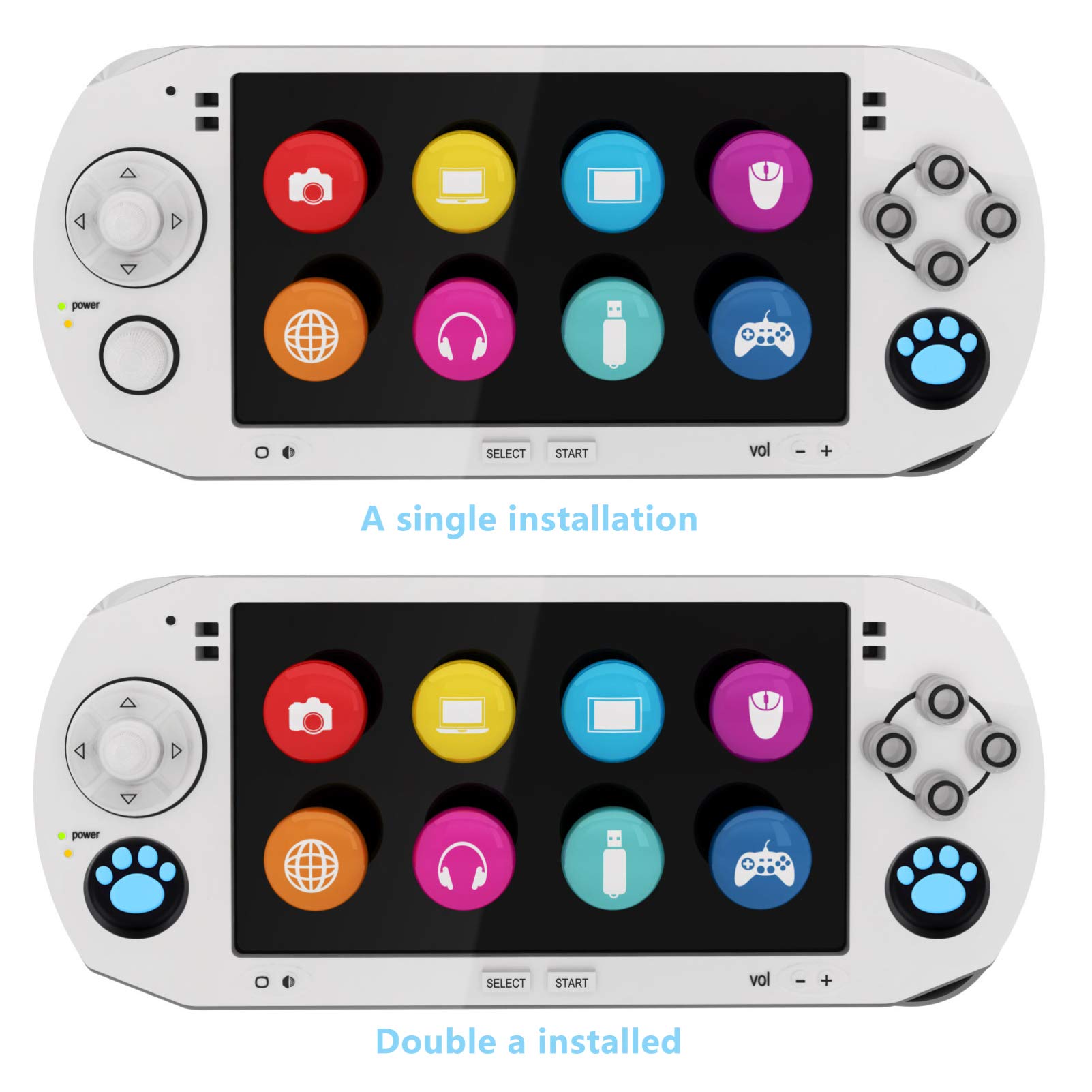 16pcs Rocker Cap Cat Claw Joystick Cases Nonslip Joystick Covers Silicone Joystick Cases Lovely Protection Covers Adorable Joystick Covers Wear-Resistant Joystick Caps