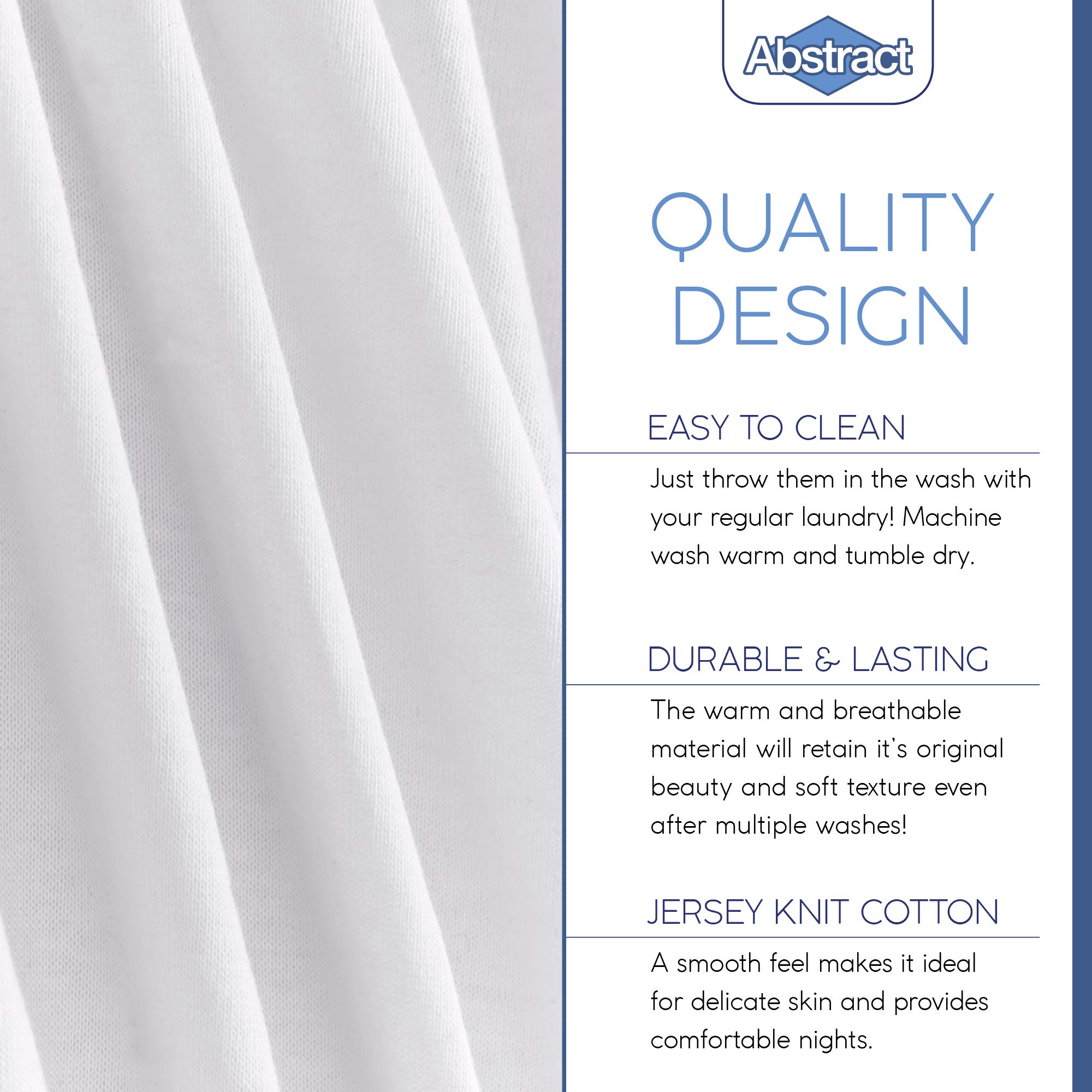 Abstract Cotton Crib Sheets - Fitted Crib Sheet for Standard Crib Mattress - Ultra Soft Crib Sheets for Boys Girls Baby - Universal - Snug Fitted - Cotton - 28"x52" (Solid White)