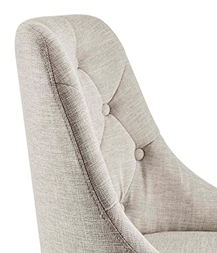 Modway Distinct Tufted Swivel Upholstered Office Chair, Black Beige 23 x 20.5 x 32