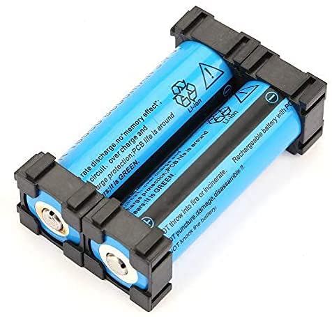 Heyiarbeit 40pcs 2 x Cell 32650 Battery Holder Bracket Cell Safety Shockproof Plastic Brackets for 32650 Lithium Batteries 32.4mm Hole Dia