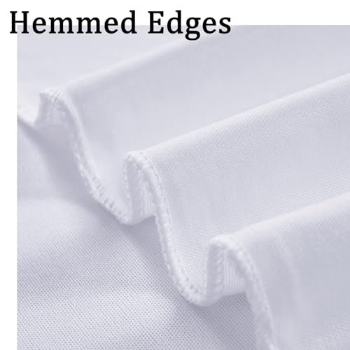 10ft x 10ft Wrinkle Free White Backdrop Curtains for Parties, Polyester Photo Backdrop Drapes 2 Panels 5x10ft for Birthday Wedding Photography Backgroung Baby Bridal Shower Home Decorations