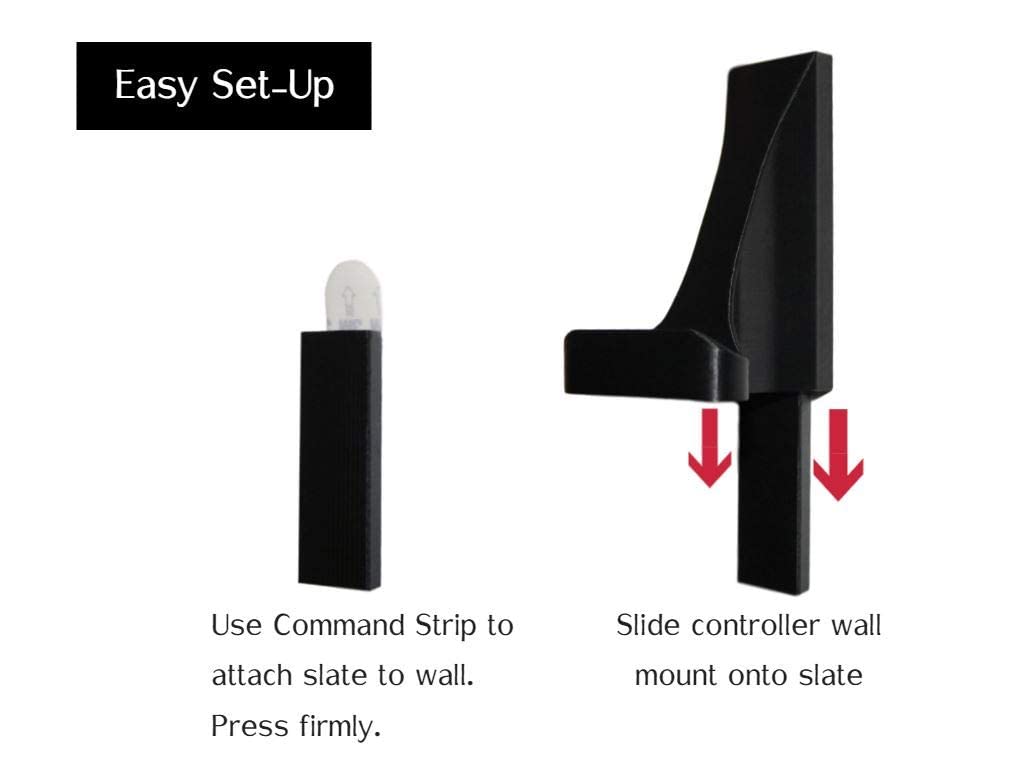 3DLASERSLAB Damage-Free Controller Wall Mount Display for Xbox One, Microsoft, Easy Install, 3M Command Strip Included (Silver, 4)