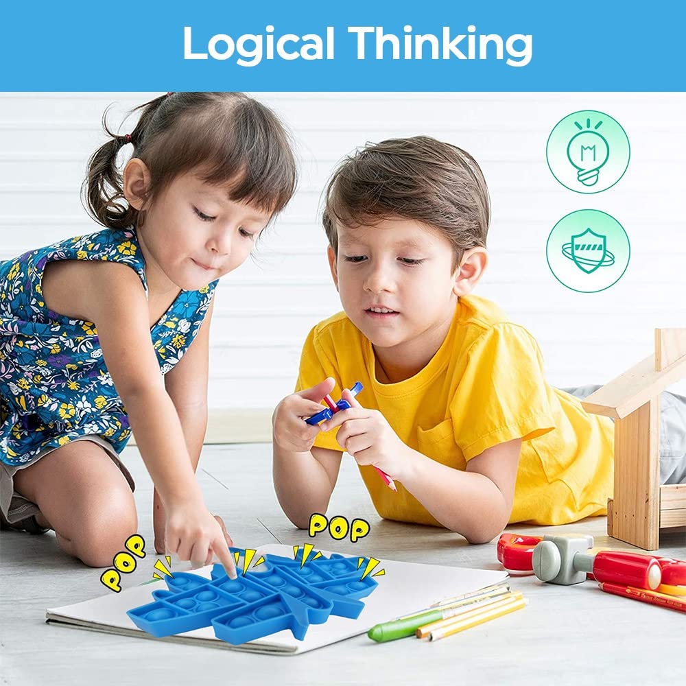 A Plus Formula Pop It Toy - Push Bubble Fidget - Sensory Silicone Stress Reliever - Autism Special Needs - Game Toys - for Toddlers, Kids, Children, Adults (Ice Cream Cone Soft)