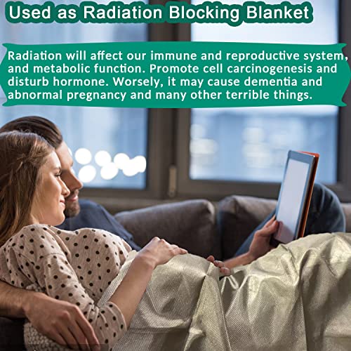Faraday Fabric NEWBEAU Emf Fabric Protection, Conductive Shielding Fabric for (WiFi, Bluetooth, Signal) 3 Yards, (3 Yards, 43'' 108'')
