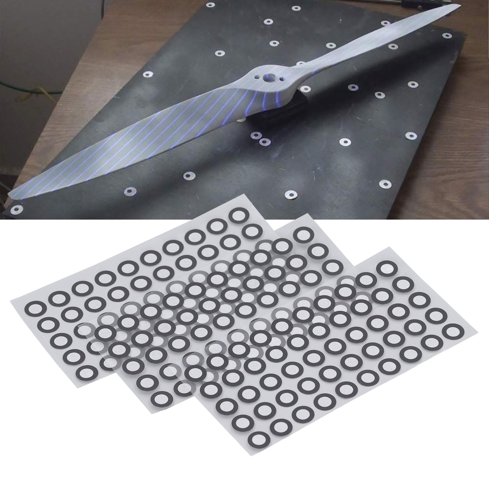 150Pcs 3D Scanning Diffuse Reflection Markers, 6.0mm Positioning Targets with Black 3D for 3D Scanner, 3D Tracking Dot, Renewed Alignment for Testing
