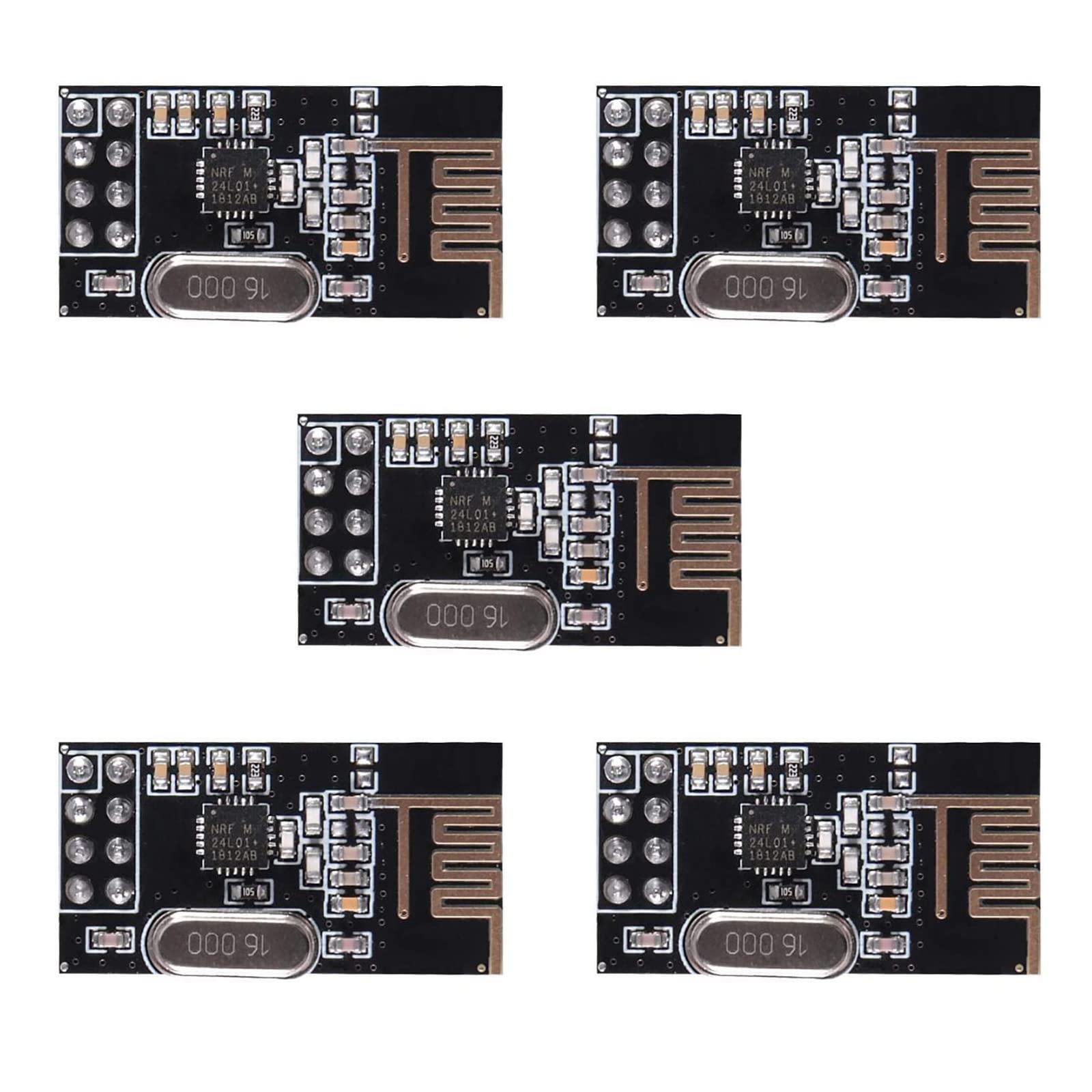 AEDIKO 5pcs NRF24L01+ 2.4GHz Wireless RF Transceiver Module Wireless Data Transmission Module