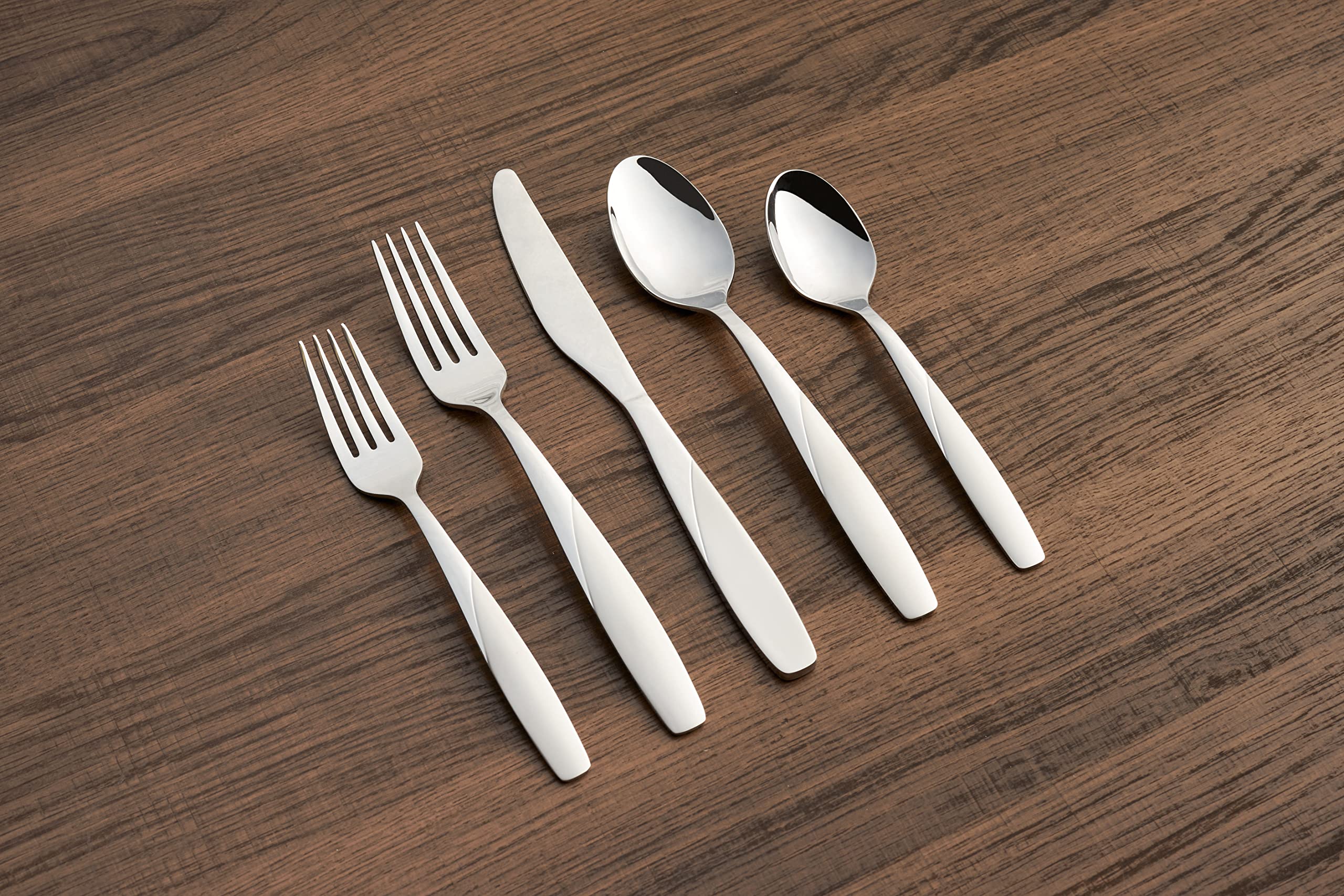 Cambridge Silversmiths Southview Sand 20 Piece Flatware Set, Service for 4, silver