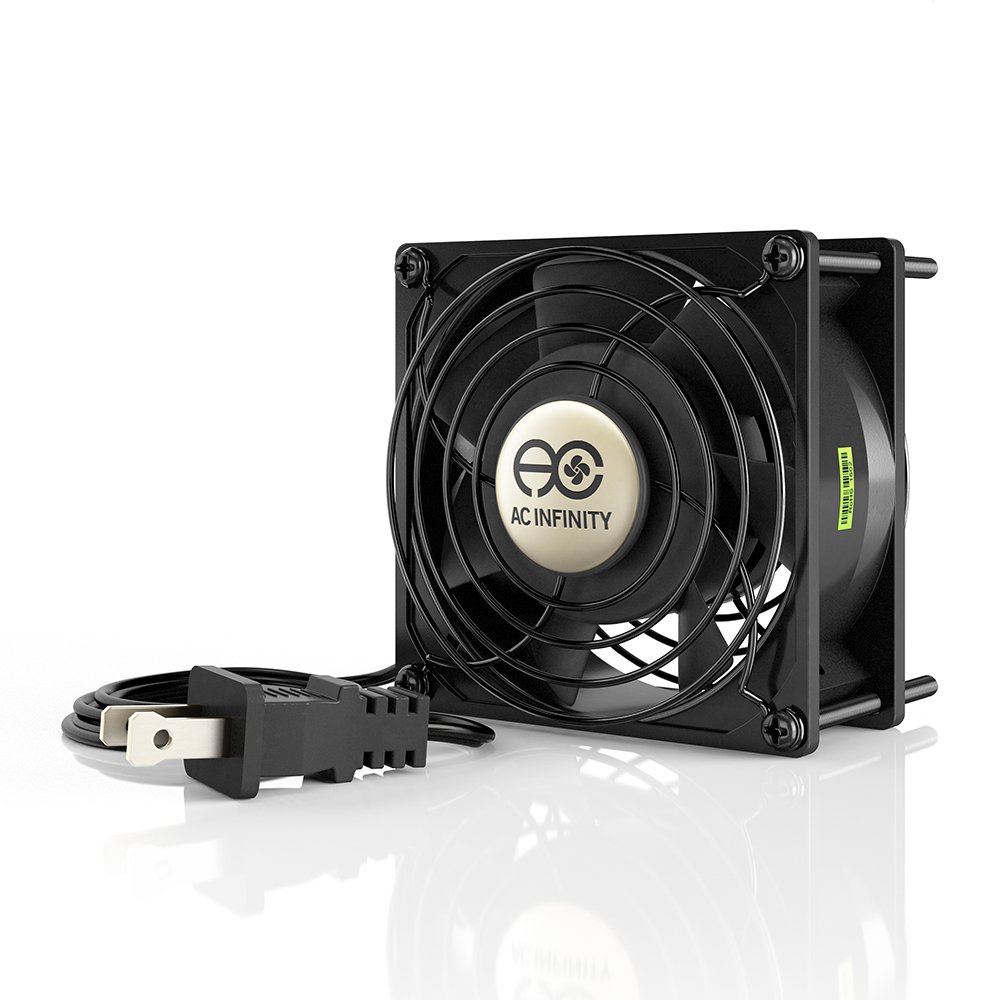 AC Infinity AXIAL 9238, Muffin Fan, 120V AC 92mm x 38mm High Speed, for DIY Cooling Ventilation Exhaust Projects