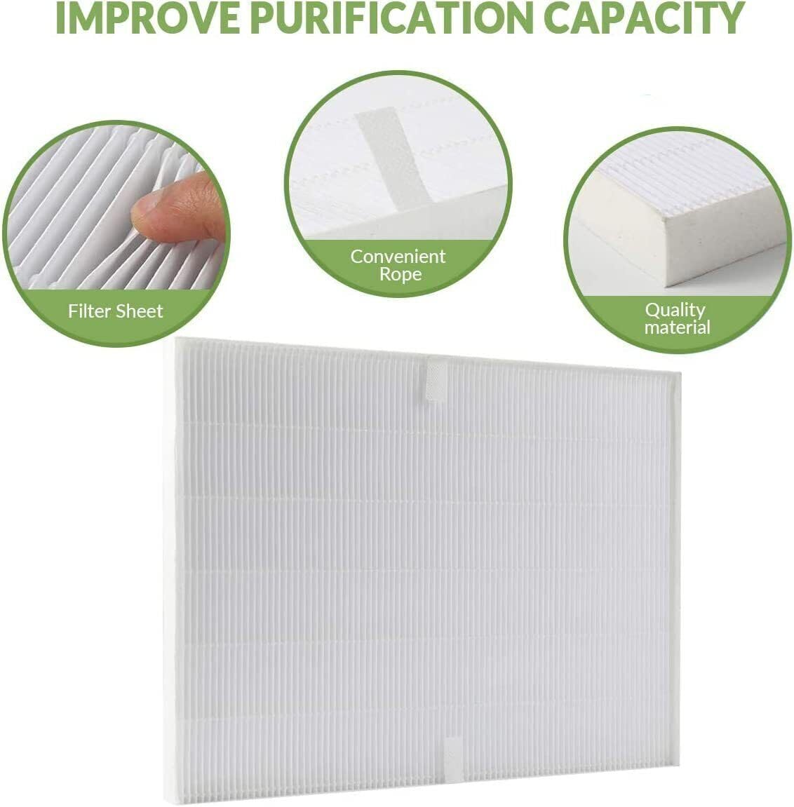 115115 Size 21 Filter A Compatible with Winix PlasmaWave Air Purifier C535, 5300, 5300-2, 6300, 6300-2, AM90, P300, True HEPA Filter with 4 Activated Carbon Filters