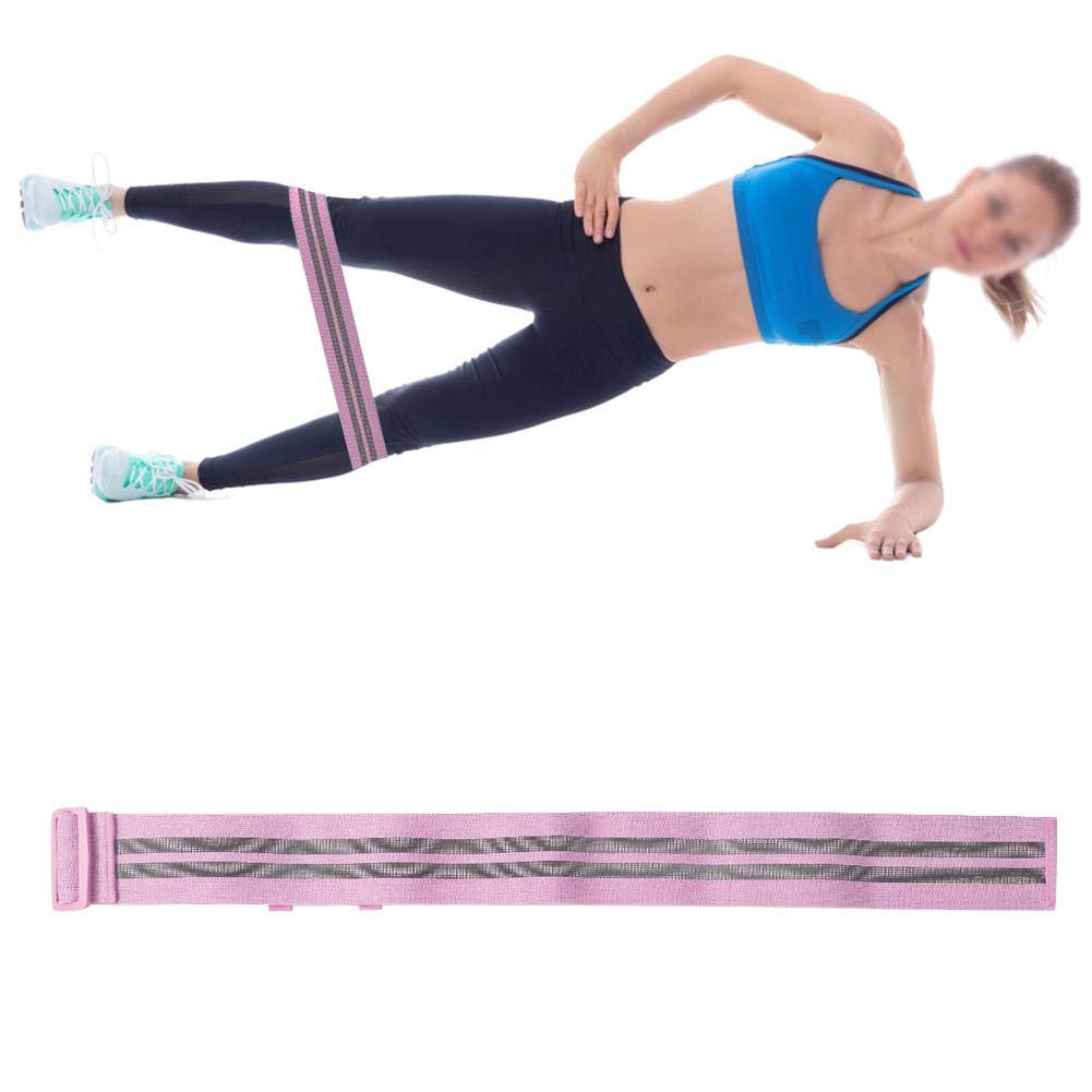 Adjustable Hip Resistance Band, Qiilu Unisex Adjustable Hip Resistance Band Hip Resistance Band Loop Circle Gym Yoga Fitness Exercise(Pink)