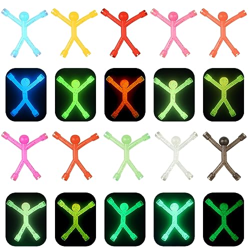 50 Pcs Magnets Men Refrigerator Magnetic People Funny Fridge Magnets Men Glow in The Dark Luminous Magnetic Humanoid Toys Refrigerator Magnets for Refrigerator Door Office Locker, 10 Colors