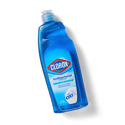 Clorox Antibacterial Hand Soap with OXI | Ultra-Concentrated Liquid Dishwashing Soap | Gentle Foaming Hand Wash, Fresh Scent, 22 Fl Oz