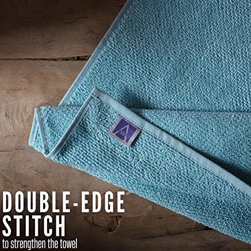 Antioch Home Bathroom Hand Towels, Hotel Quality & Fluffy & Absorbent & Soft & Fast Drying Turkish Hand Towels for Bathroom, 100% Cotton Turkish Hand Towel Set - [ 4 Pack – 16 x 28 inches ] - Aqua