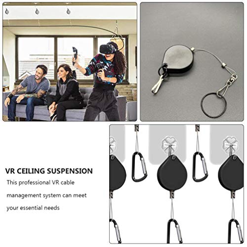 Hemobllo 40pcs VR Cable Management Professional Virtual Reality Ceiling Wire Management Retractable Pulley System for VR Cable Accessories