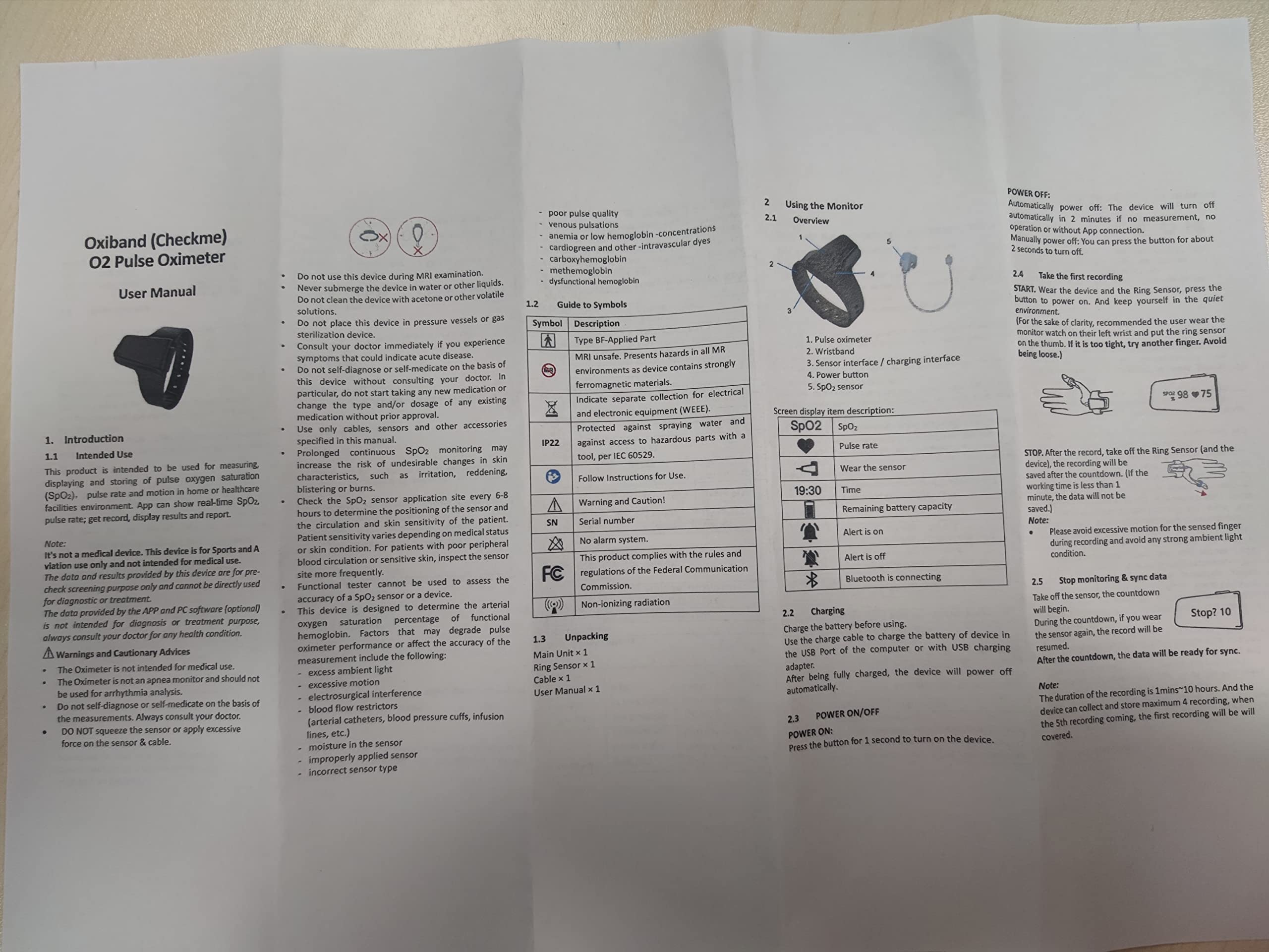 Wellue O2 Pulse Oximeter with Smart Reminder | Blood Oxygen Saturation Monitor for SpO2 and Heart Rate Tracking Continuously, Bluetooth Finger Ring with Free APP &PC Report