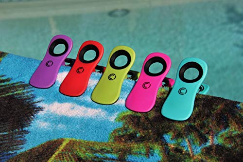 Beach Towel Clips for Pool Chairs, Beach Chairs and Cruise Ship are Vacation Essentials - 3β No Rust Stainless Steel, Premium Durability and Unmatched Quality Keeps Towel From Blowing Away (Turquoise)
