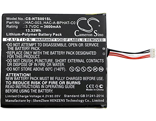 3.7V Battery Compatible with Nintendo HAC-003, HAC-A-BPHAT-C0, HAC-S-JP/EU-C0, Switch HAC-001