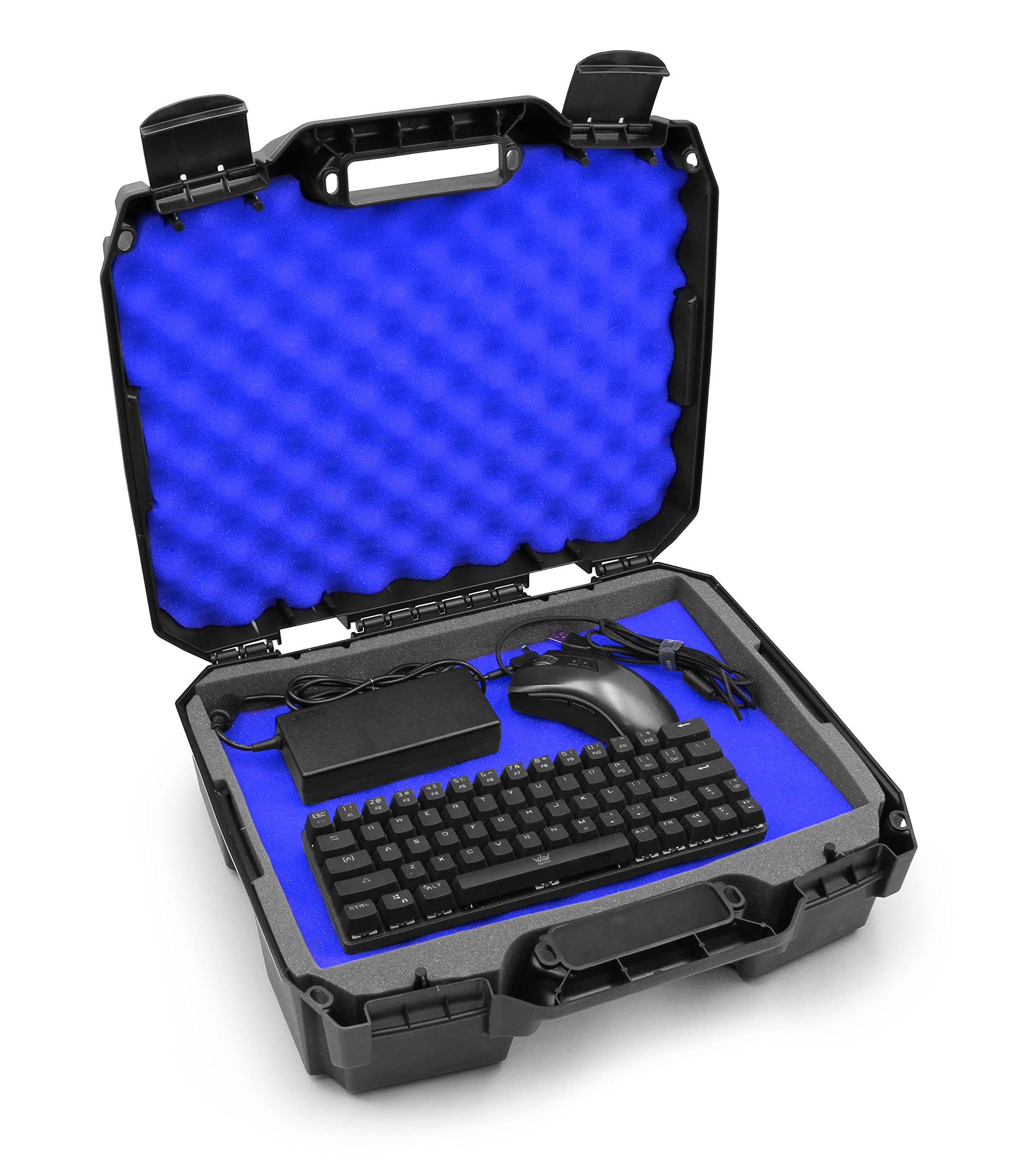 CASEMATIX 15.6" Hard Laptop Case with Shock-Absorbing Interior Foam Protection Compatible with 15" Gaming Laptops and Accessories, Fits Laptops up to 15” x 10.5" Max