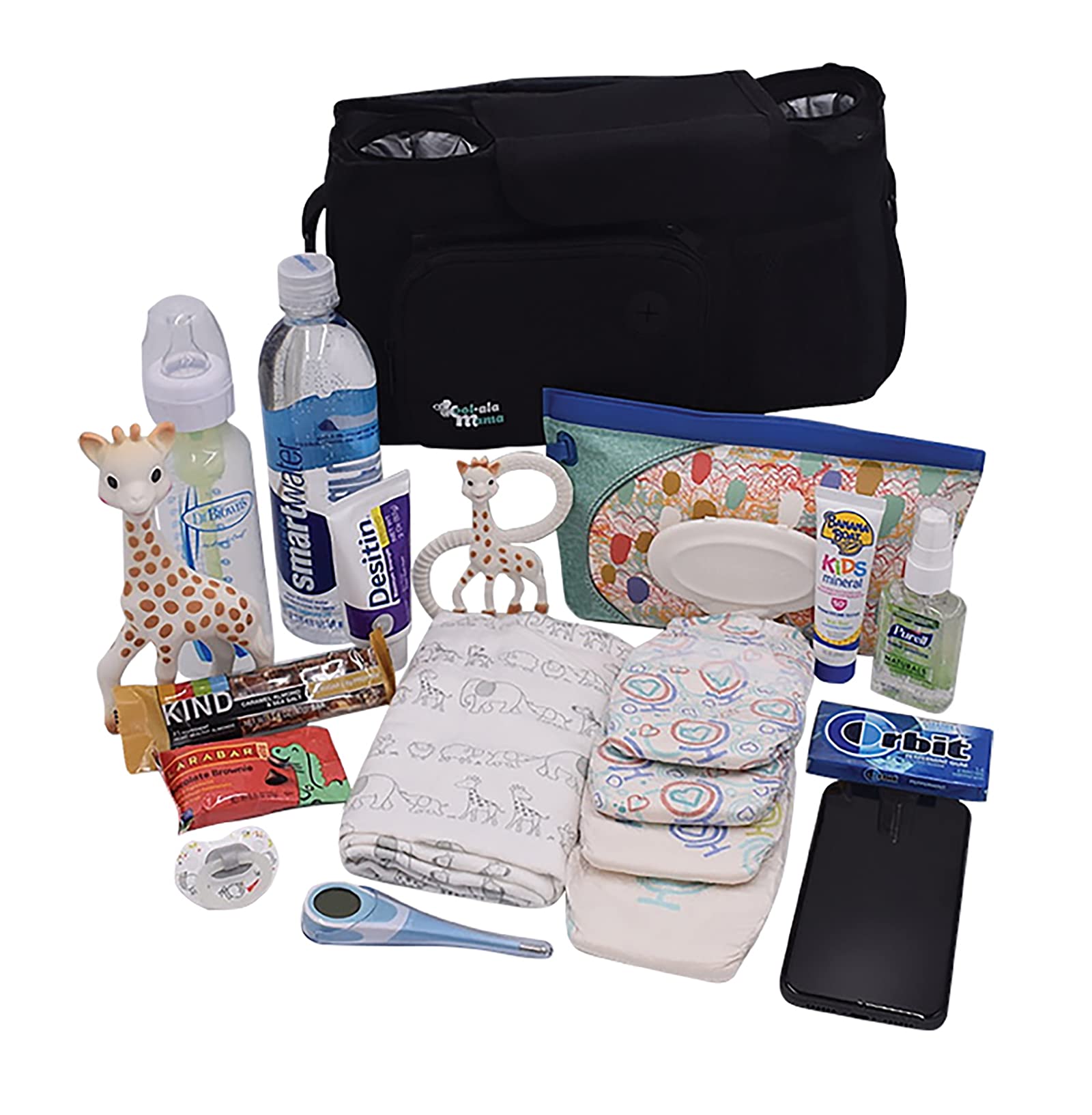 Kool-ala Mama, Universal Stroller Organizer with Insulated Cup Holders, Bonus Bag Hook & Diaper Changing Pad, Stroller Caddy, Detachable Wallet, Fits Bugaboo, Baby Jogger, Britax, Uppababy, Graco