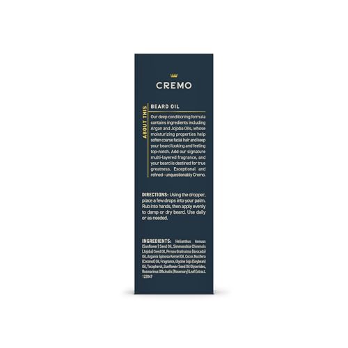 Cremo Beard Oil, Palo Santo (Reserve Collection), 1 fl oz - Restore Natural Moisture and Soften Your Beard To Help Relieve Beard Itch