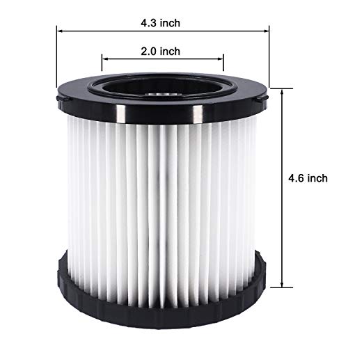 2 PACKS DCV5801H HEPA Replacement Filter for DeWalt DCV580 & DCV581H DeWalt, Washable and Reusable