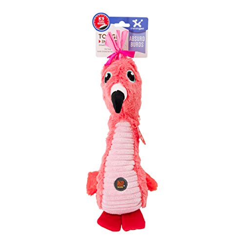 Charming Pet Absurd Burds Pink Flamingo Dog Toy - Squeeze and Shake for Unique Silly Sound to Entice Interactive Play