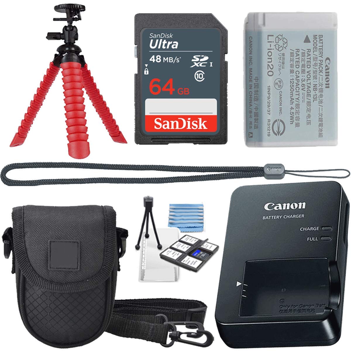 Canon PowerShot SX720 HS 20.3 MP Wi-Fi Digital Camera with 40x Optical Zoom & HD 1080p Video (Red) 11 Piece Value Bundle