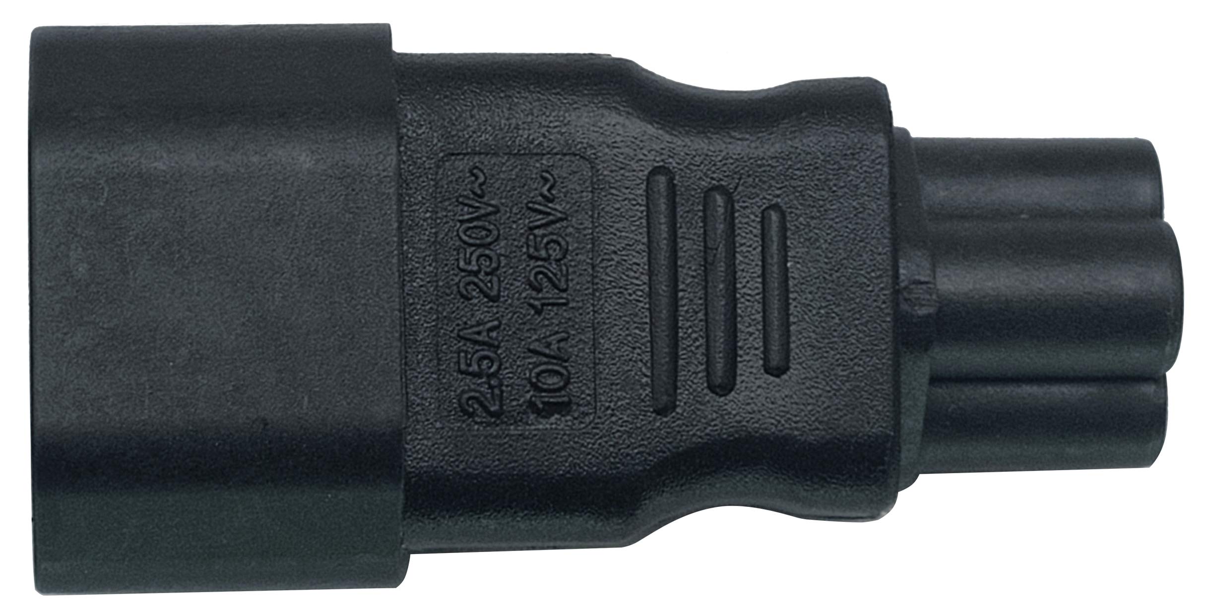 AAOTOKK IEC 320 C14 to C5 AC Adapter, 10A 125V IEC 3Pole Male to Mickey Mouse 3Pole Female Power Adapter,C5 to C14 AC Converter for Mickey Mouse Laptop Receptacle Converter (2 Pack-C5 to C14)