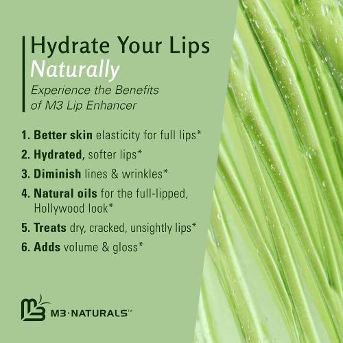 Collagen Lip Plumper Clinically Proven Lip Enhancer for Fuller Softer Lips Increased Elasticity Reduce Fine Lines Hydrating Plump Gloss Lipstick Primer by M3 Naturals