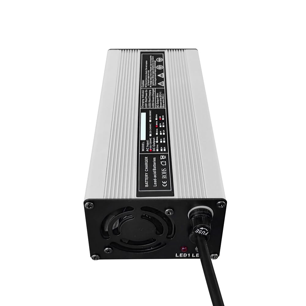 Abakoo 48V 6A Battery Charger for Yamaha Golf Cart G19 G22, with 2 Pin Plug, 48 Volt 6 Amp
