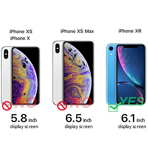 Arae Wallet Case for iPhone XR PU Leather flip case Cover [Stand Feature] with Wrist Strap and [4-Slots] ID&Credit Cards Pocket for iPhone XR 6.1 inch (Wine red)