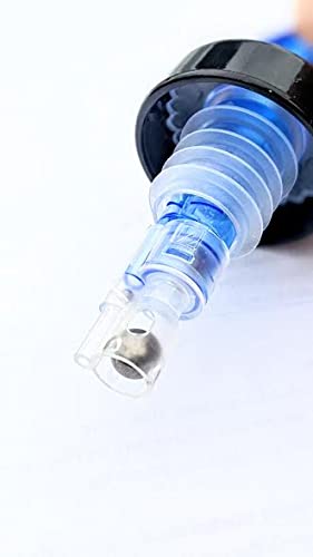 2 Oz - Precision Pour Blue (PP-CLD-FT-200B-3PK) - Measured Pourer - Bug and Dust Flap Liquor Bottle Pourers - (3 Pk) 100% USA Made - Pour The Perfect Cocktail With Our No Leak Bottle Spouts, Size 2.0