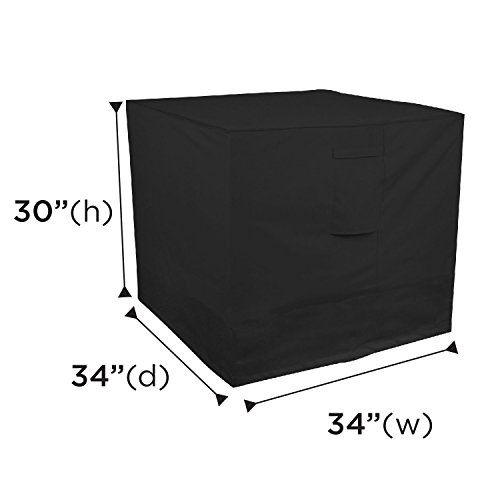 AnyWeather Central Air Conditioner Full Outdoor Cover, Black