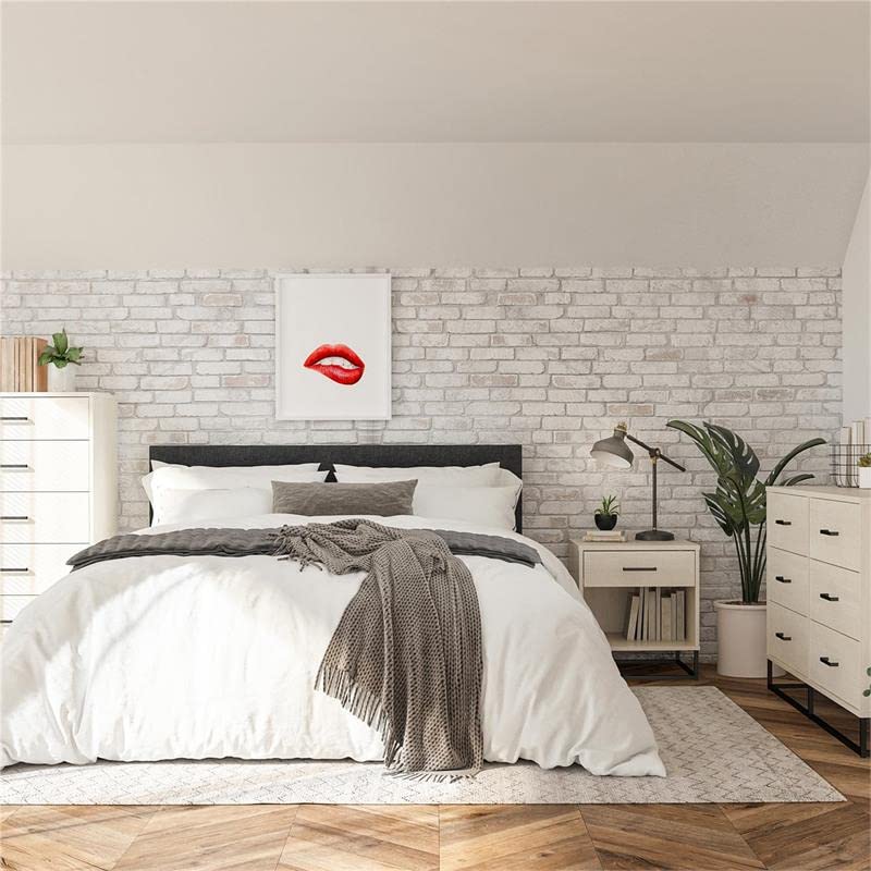 Novogratz Kelly Nightstand, Ivory Oak Nighstand