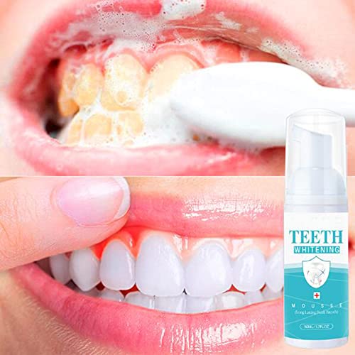 50Ml Saveuppro Teeth Whitening Mousse Foam Refreshing Breath Deep Cleaning Toothpaste, Fresh Breath, Travel Friendly, Easy to Use (1) (１)