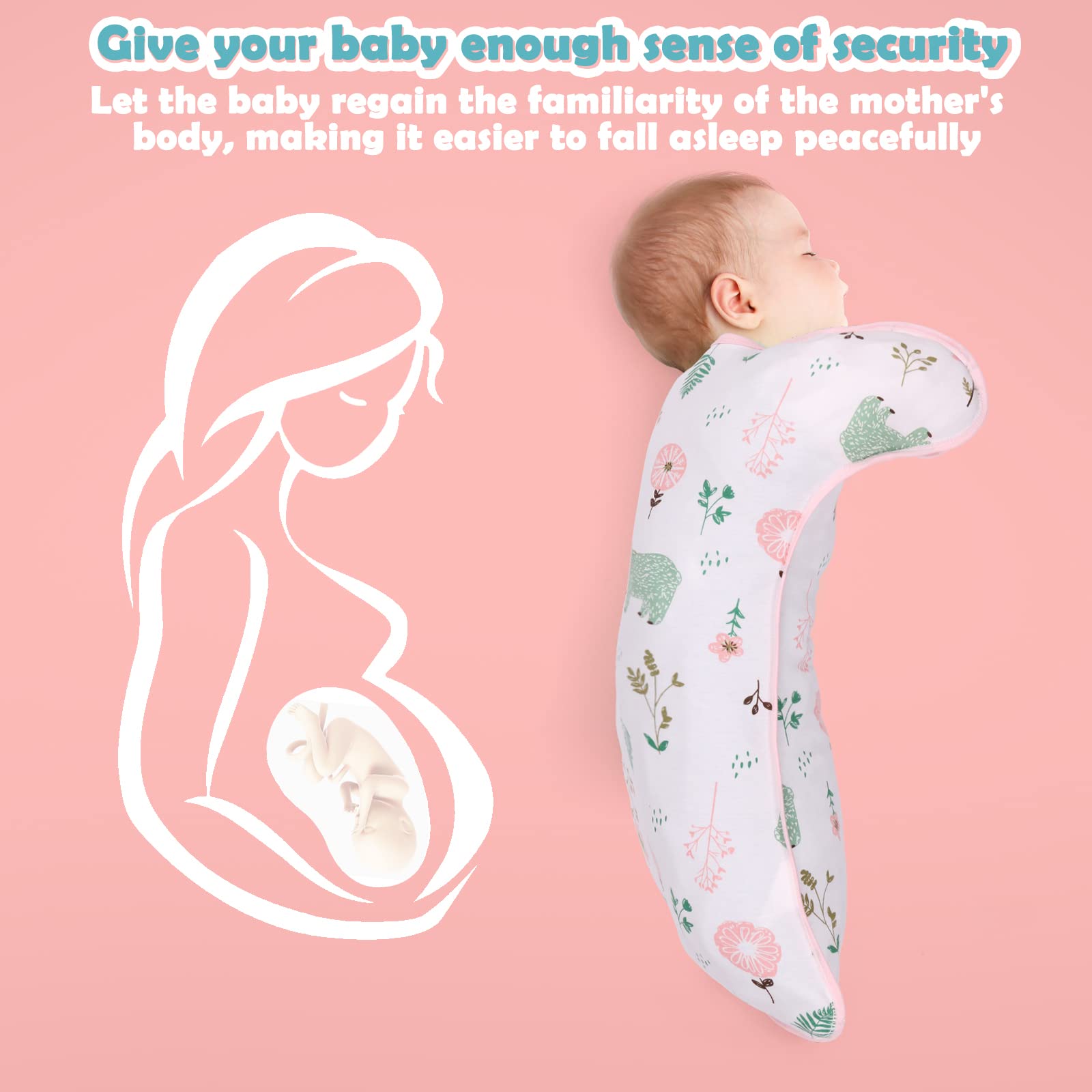 2 Pack Transition Swaddle with 2 Way Zipper, 2 in 1 Arms in/Out Transitional Arms Up Swaddle, 100% Cotton Newborn Swaddle Zipper Swaddles Baby Swaddling Sack Sleeping Sack 3-6 Months, Flamingo & Bear