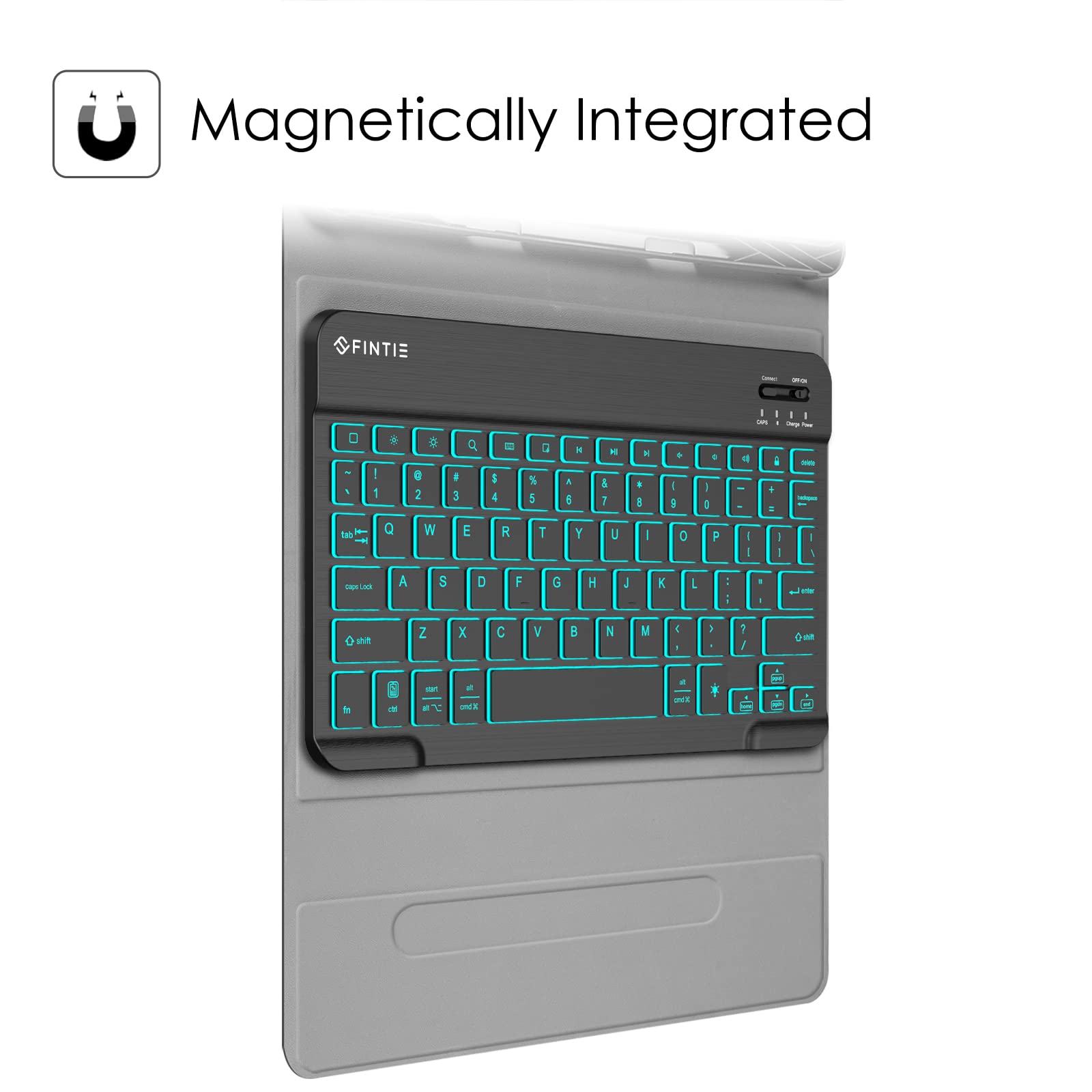 Fintie Keyboard Case for Samsung Galaxy Tab S8/Tab S7 11 Inch (Model SM-X700/X706/T870/T875/T878), Slim Stand Cover w/Detachable Wireless Bluetooth Keyboard, 7 Color Backlight, Black