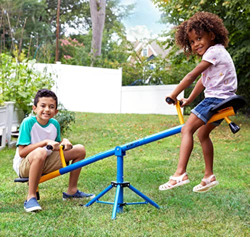 360 Swivel Spinning Seesaw for Kids, Teeter Totter with Adjustable Frame 46-70β, Indoor or Outdoor Playground Equipment