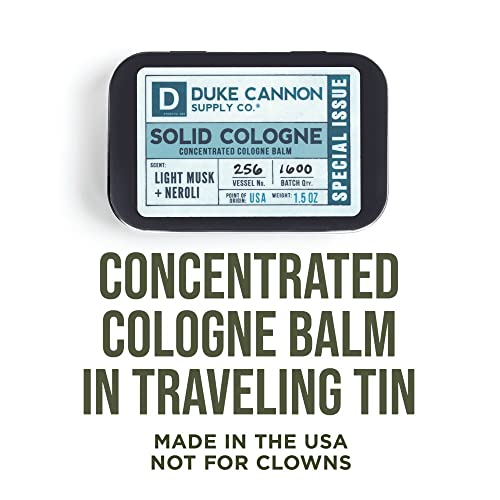 Duke Cannon Supply Co. Solid Cologne - Men's Concentrated Balm, 1.5 oz. (Light Musk + Neroli)