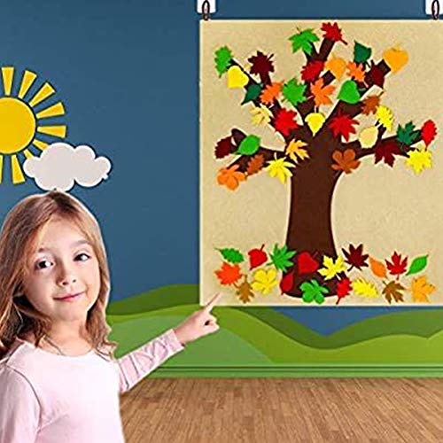 GEZICHTA Classroom Tree, Felt Fall Tree Board, Bulletin Board for Kids Classroom Multifunction Home Thanksgiving Activity