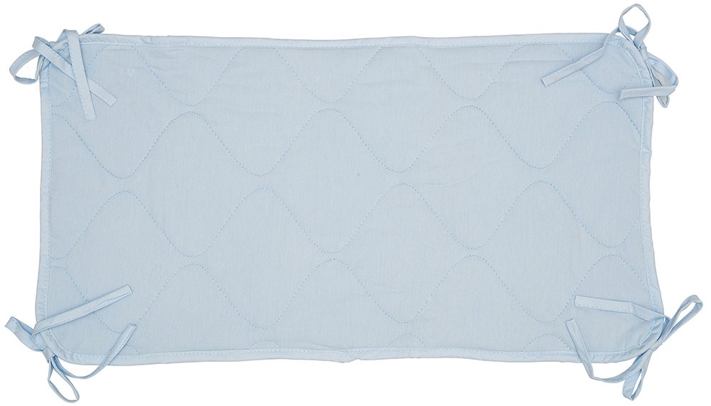 Abstract Quilted Portable Crib Bib Sheet Saver 24.5" X 13" (1 Pack, Blue)