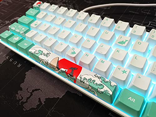 Custom keycaps 60 Percent Doubleshot PBT Keycaps Set OEM Profile for Cherry MX Switches Gaming Mechanical Keyboard,gk61,rk61,Ducky one 2 Mini keycaps (not Include Keyboard)
