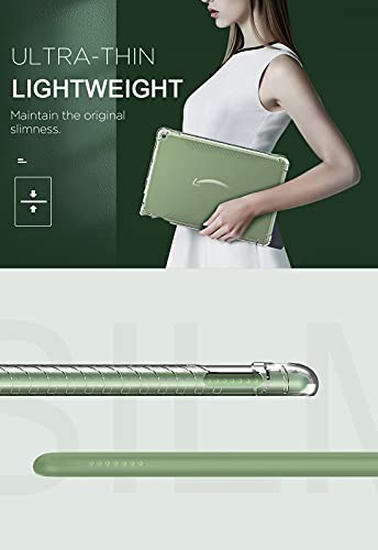 MoKo Case Fits All-New Kindle Fire HD 10 & 10 Plus Tablet (11th Generation, 2021 Release) 10.1", Ultra Clear Soft Flexible Transparent TPU Skin Bumper Back Cover Shell, Clear