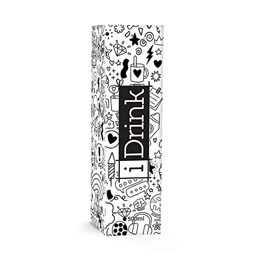 IDRINK® - Stainless steel insulated bottle | Thermos 500 ml DOODLE