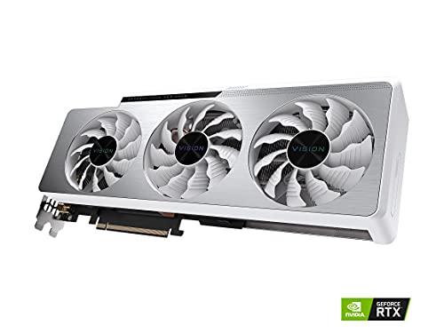 GIGABYTE GeForce RTX 3070 Ti Vision OC 8G Graphics Card, WINDFORCE 3X Cooling System, 8GB 256-bit GDDR6X, GV-N307TVISION OC-8GD Video Card
