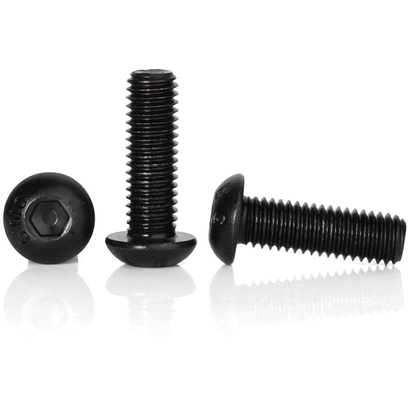 30 Pcs M4-0.7 x 45mm Button Head Socket Cap Screws, 10.9 Grade Alloy Steel, Allen Socket Drive, Black Oxide Finish, Full Thread (10.9 Grade,M4-0.7 x 45mm,30 Pcs)