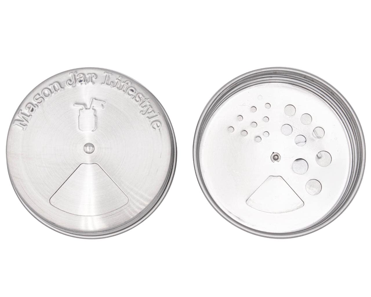 4 Pack Stainless Steel Spice Shaker Lid for Mason Jars (Regular Mouth)