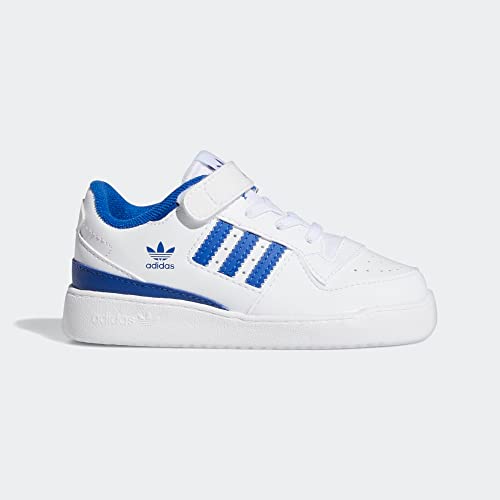 adidas Originals Kids Forum Low Sneaker, White/Team Royal Blue/White, 7 US Unisex Toddler
