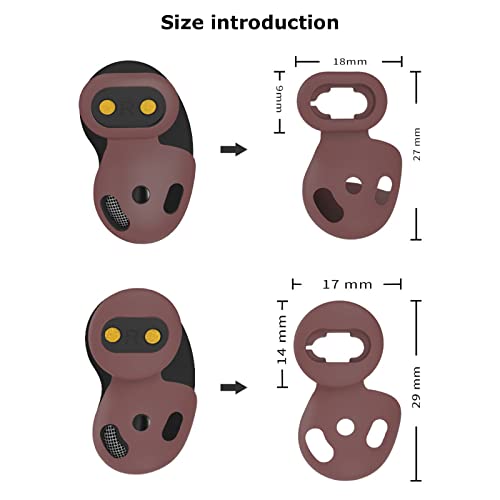 8 Pairs for Galaxy Buds Live Ear Tips Silicone Covers Replacement Earbud Tips Accessories Anti-Slip Ear Tip Compatible with Samsung Galaxy Buds Live